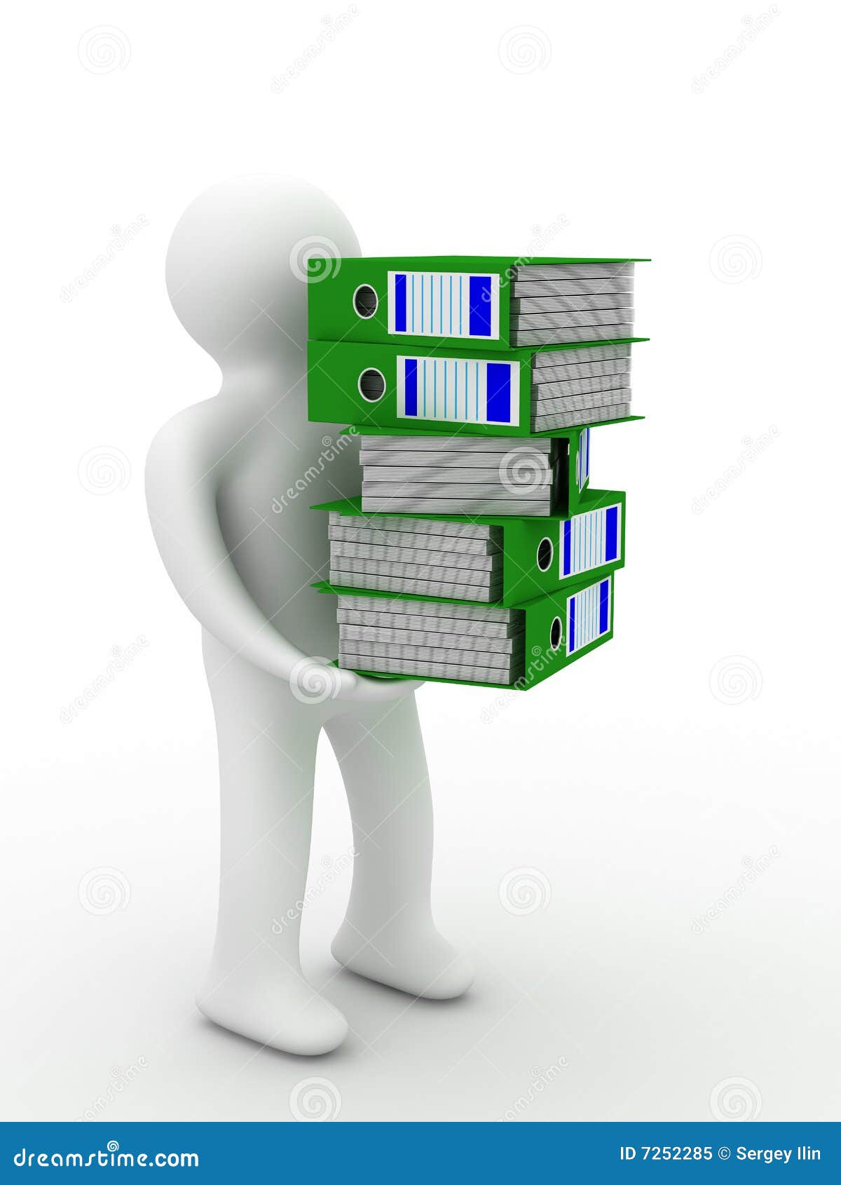 Person with Accounting Folders. Stock Illustration - Illustration of ...