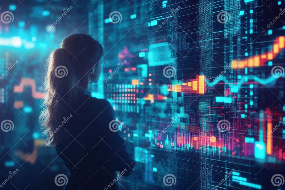 A Person Analyzes Financial Data on a Computer Screen, Showcasing ...