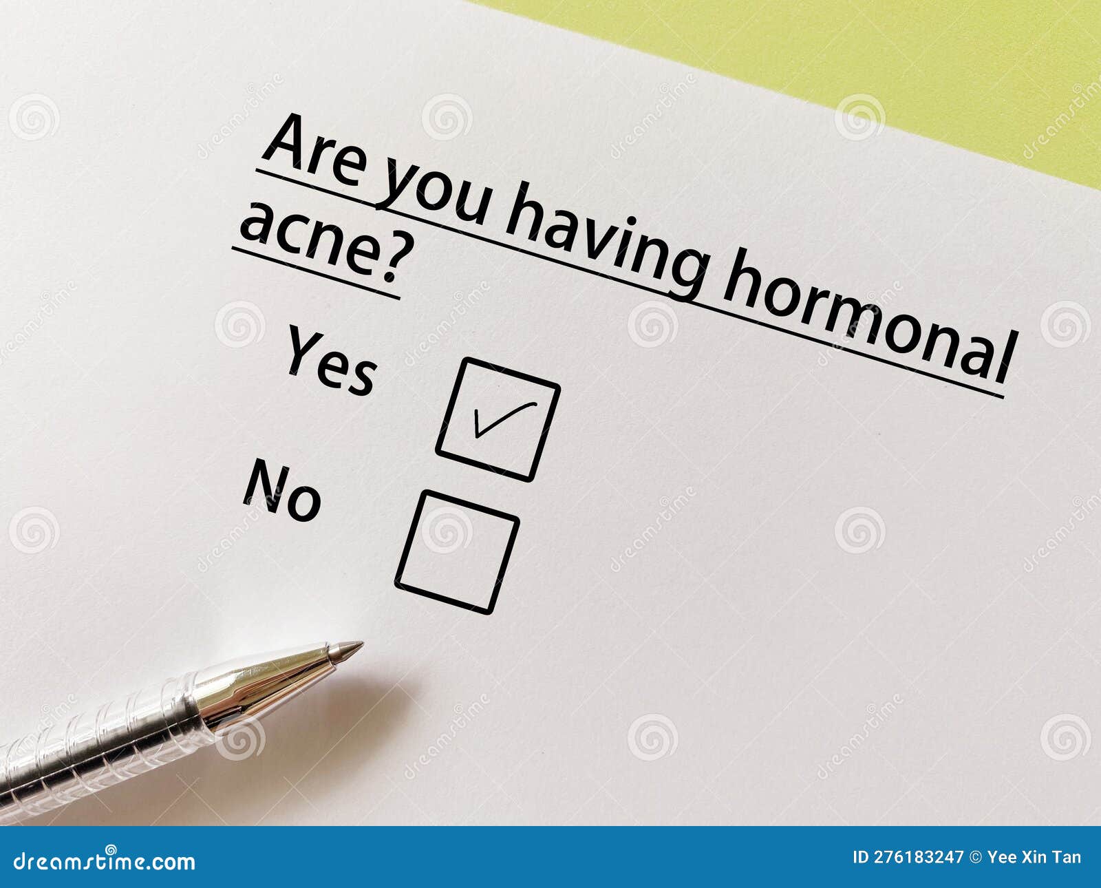 Questionnaire about Skin Problem Stock Image - Image of problem, aware ...