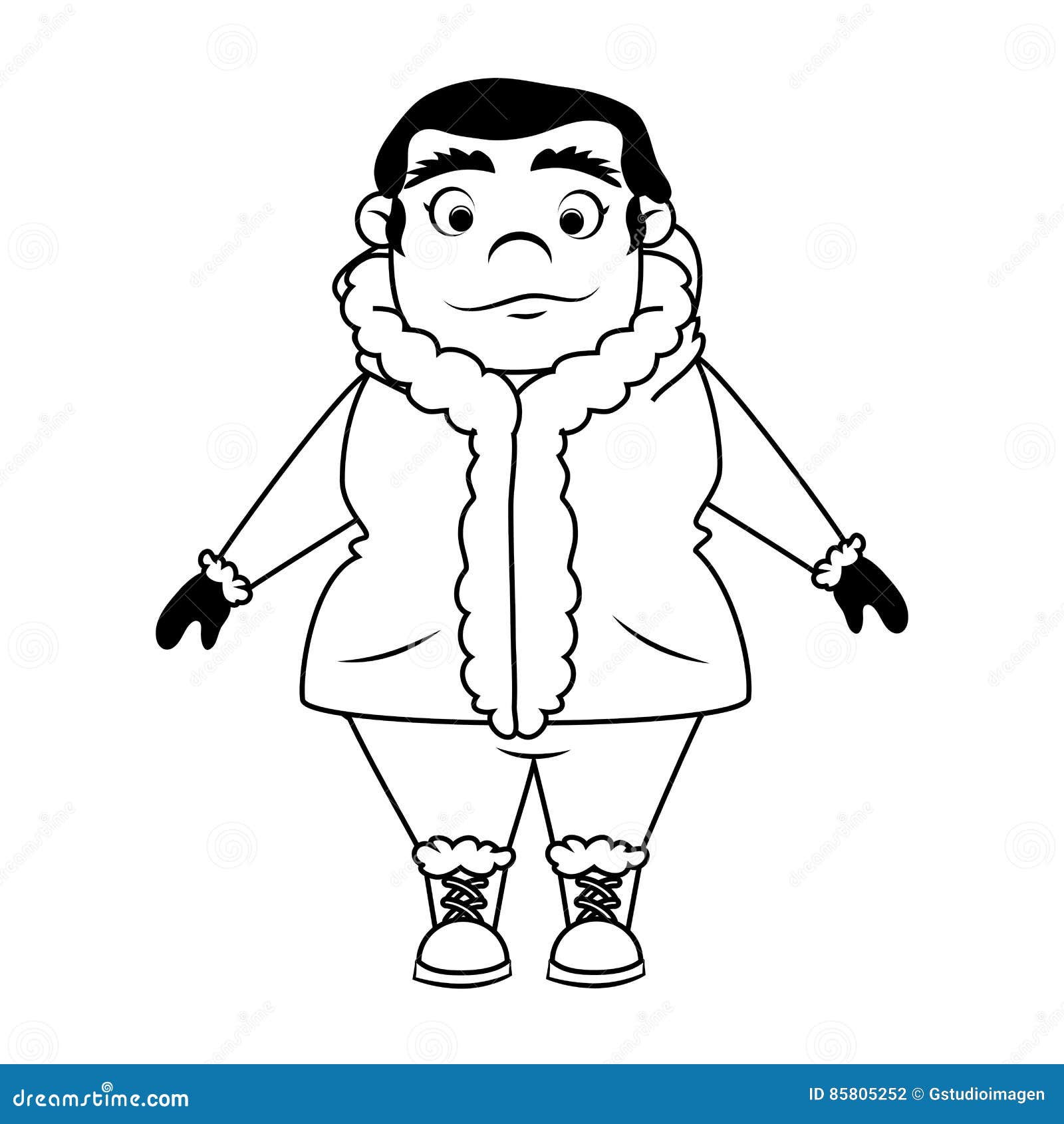 Person in Antarctic Character Stock Vector - Illustration of happy ...