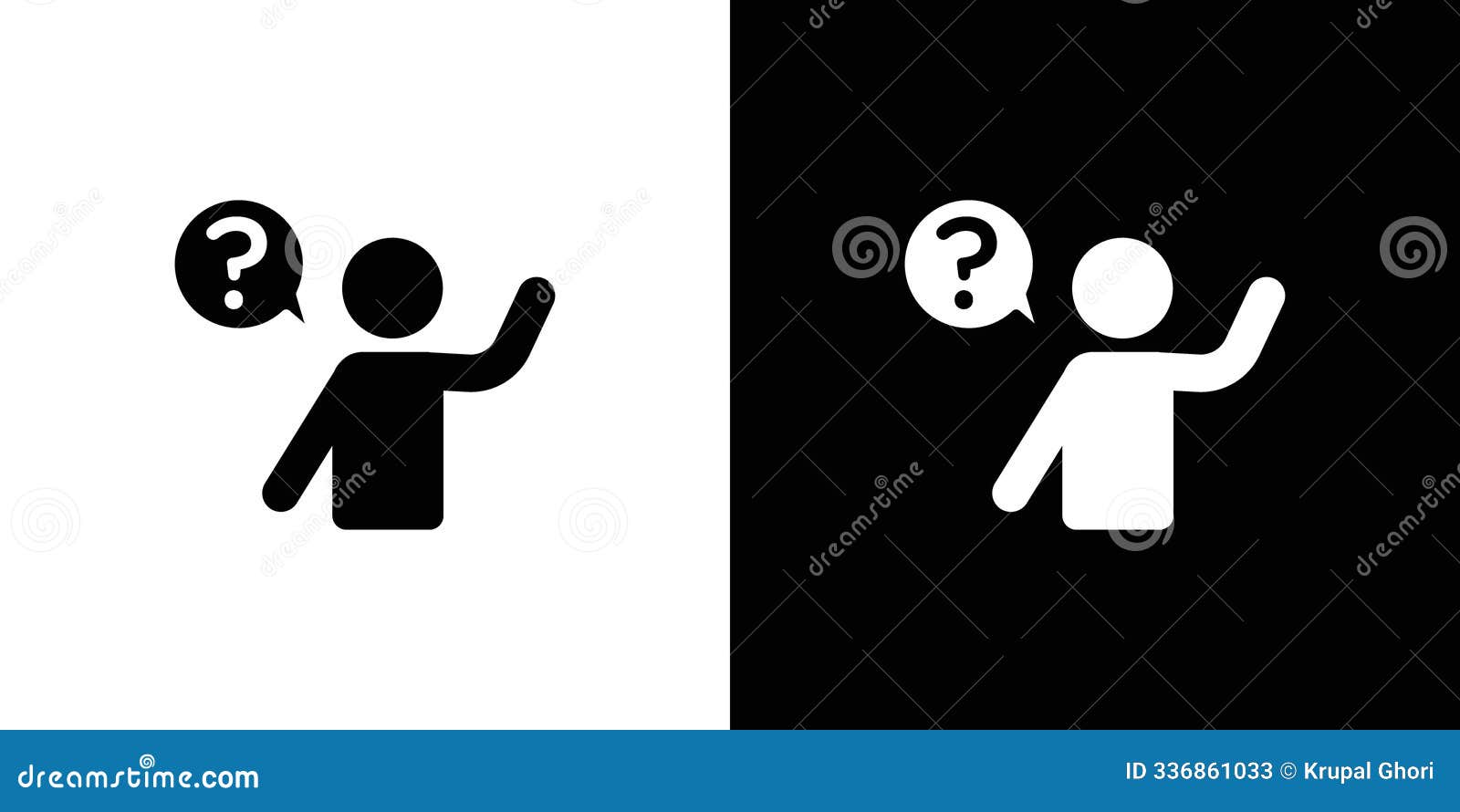 Person Asking And Holding Question Mark Symbol, Vector Cartoon Stick ...
