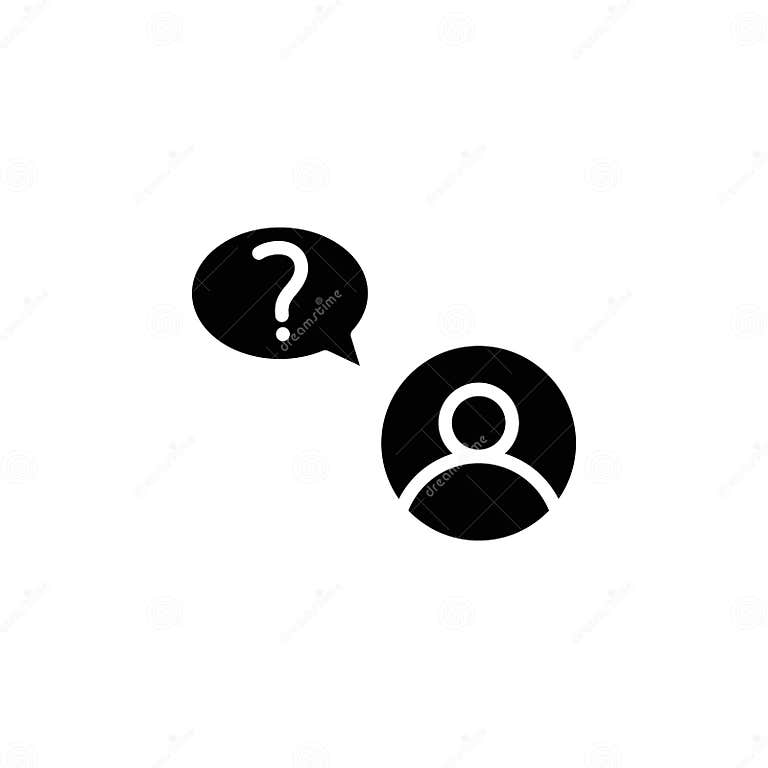 Person Asking Question Icon Web Design in Vector Stock Vector ...