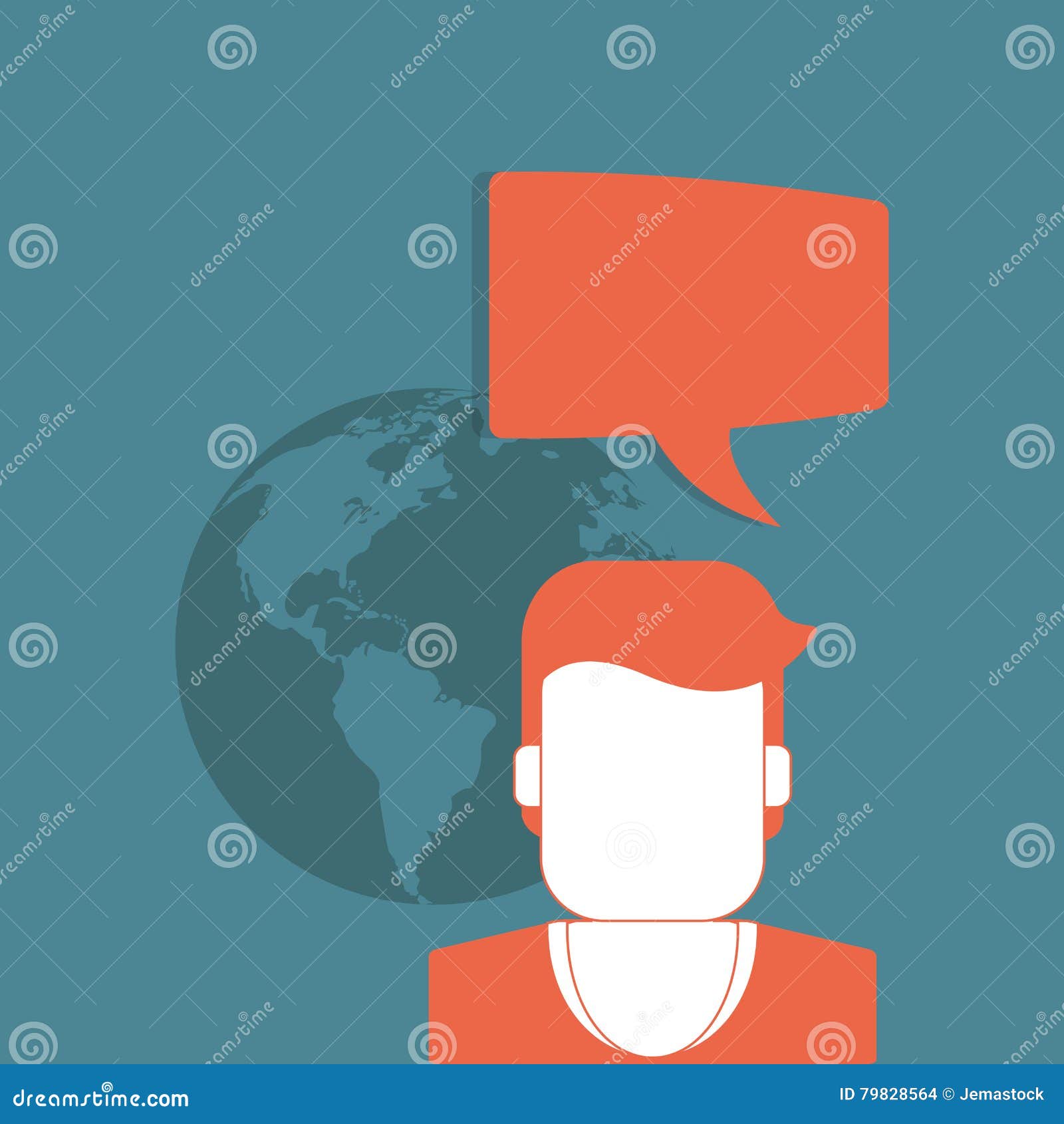 Person Avatar with Messaging Related Icons Image Stock Illustration ...