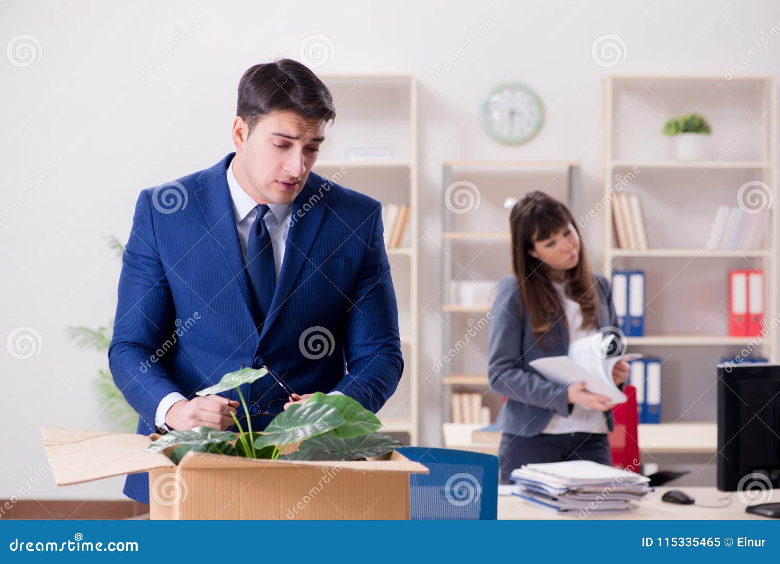 The Person Being Fired from His Work Stock Image - Image of redundant ...