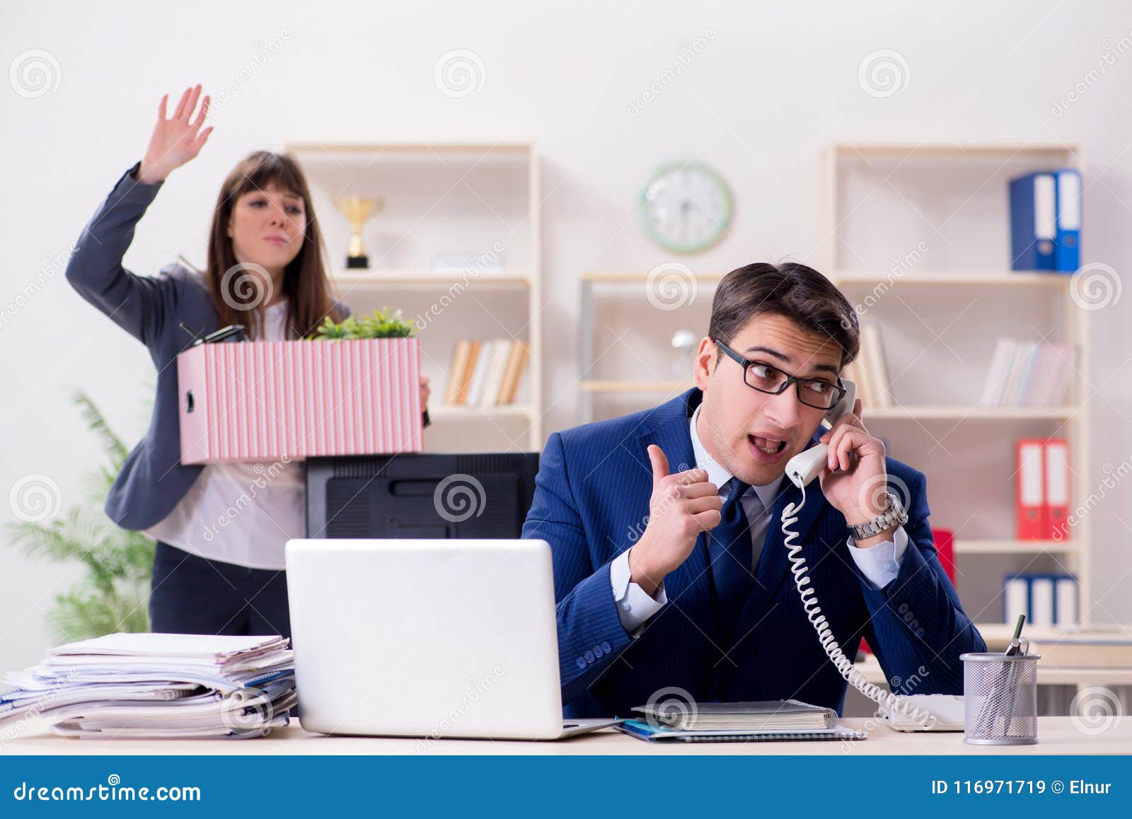 The Person Being Fired from His Work Stock Image - Image of packing ...