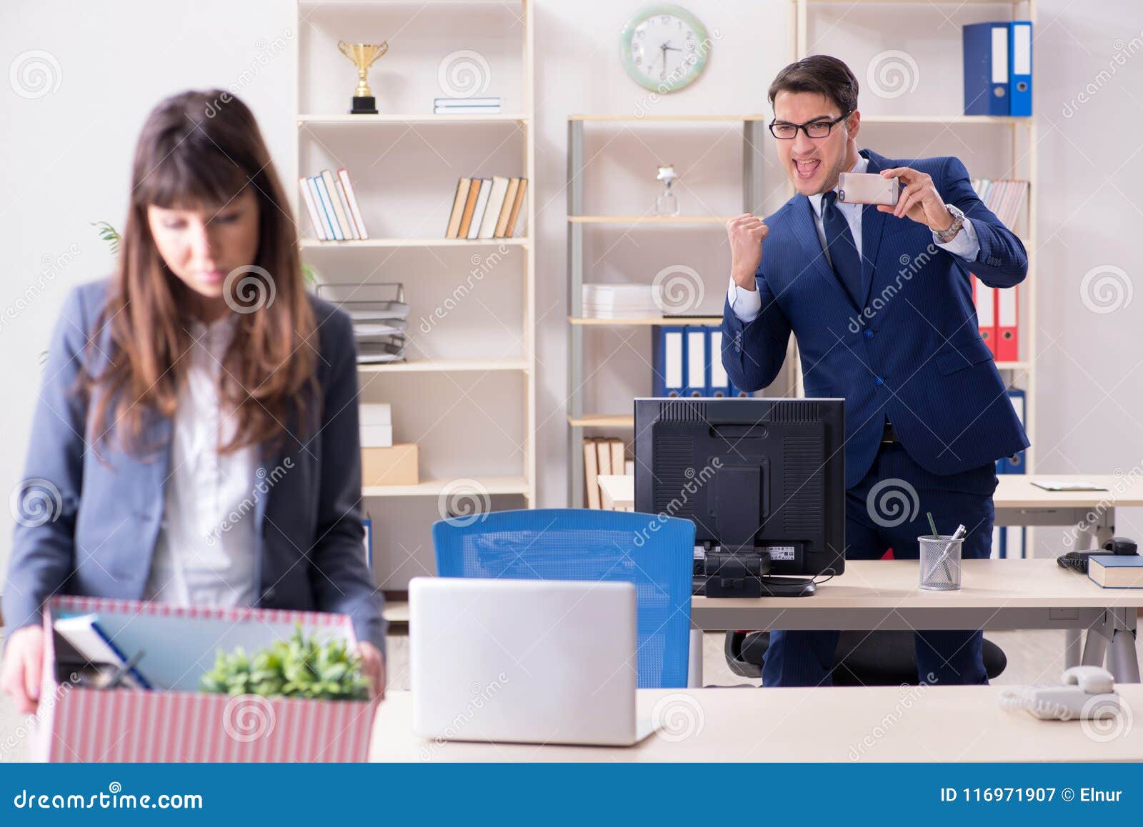The Person Being Fired from His Work Stock Image - Image of mobile ...