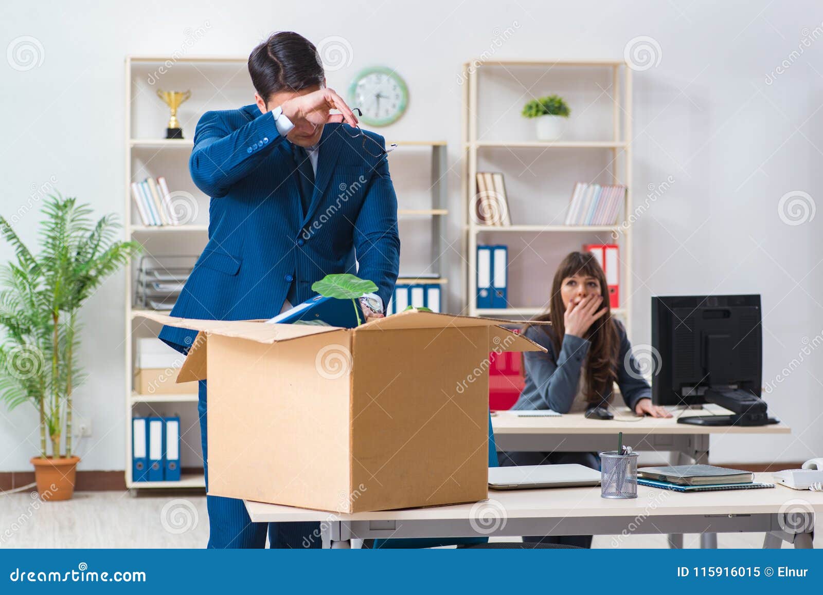 The Person Being Fired from His Work Stock Image - Image of depressed ...