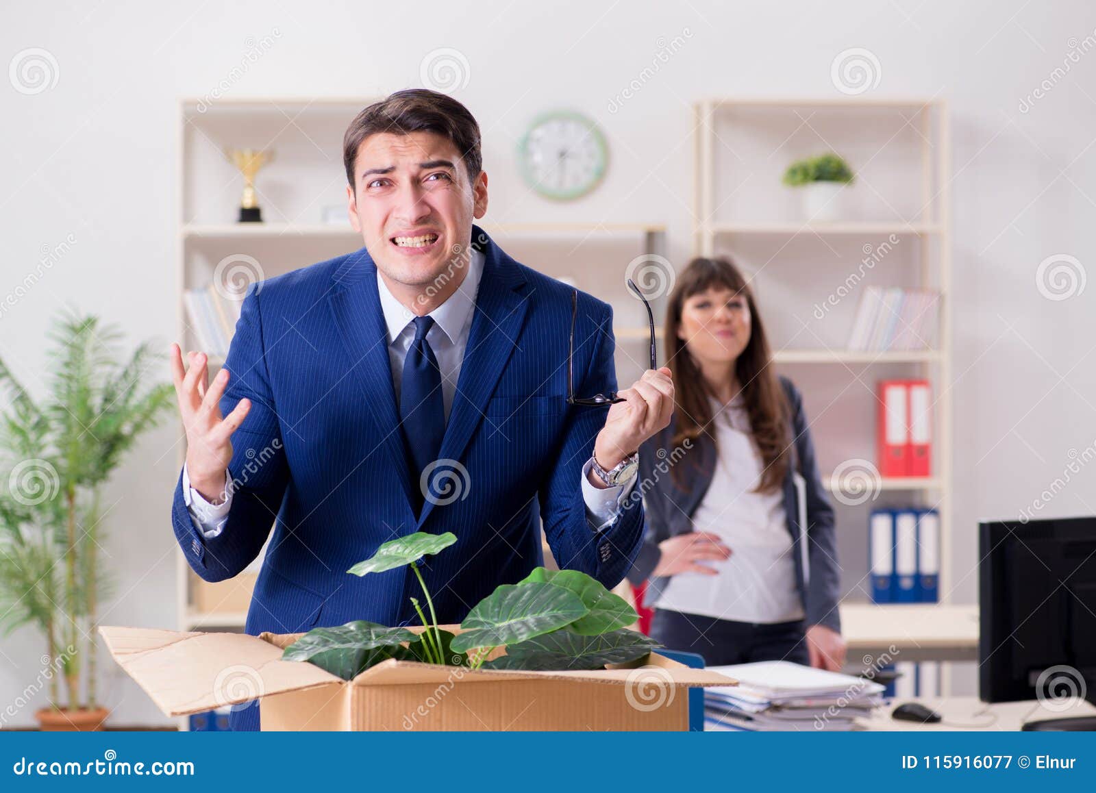 The Person Being Fired from His Work Stock Image - Image of dismissal ...