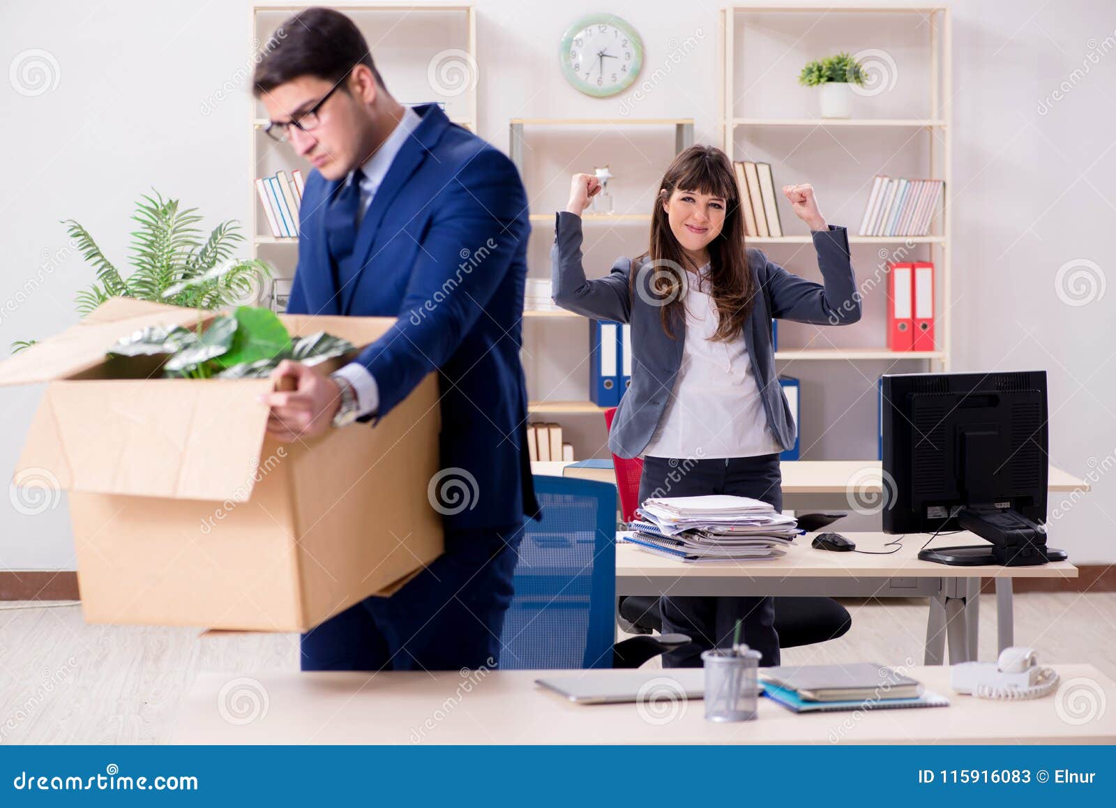 The Person Being Fired from His Work Stock Image - Image of celebrating ...