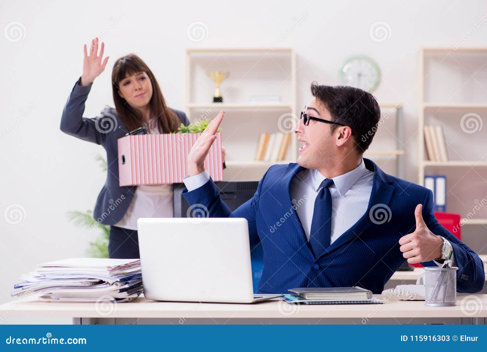 The Person Being Fired from His Work Stock Image - Image of resignation ...