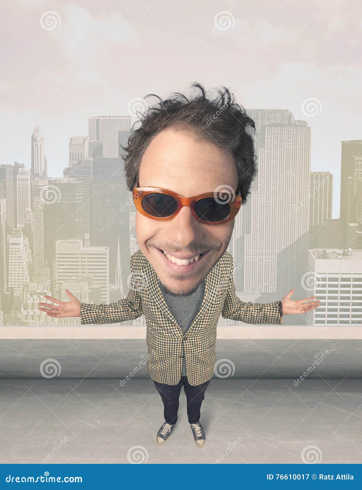 Person with big head stock image. Image of gladness, bristle - 76610017