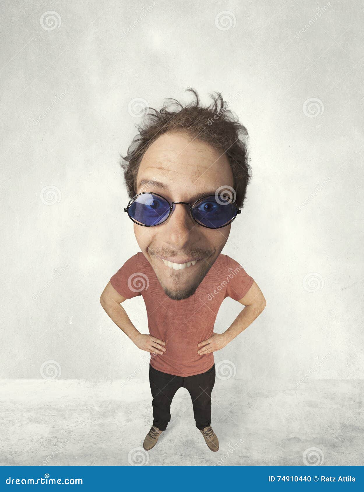 Person with big head stock photo. Image of funny, face - 74910440