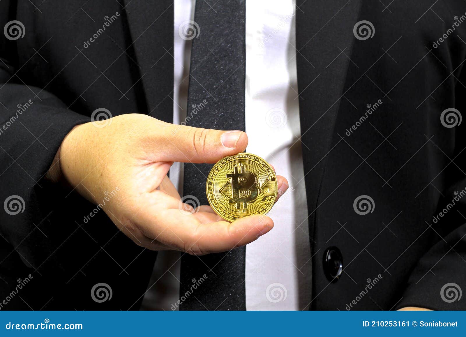 Person in Black Suit Holding a Bitcoin Stock Image - Image of cash ...