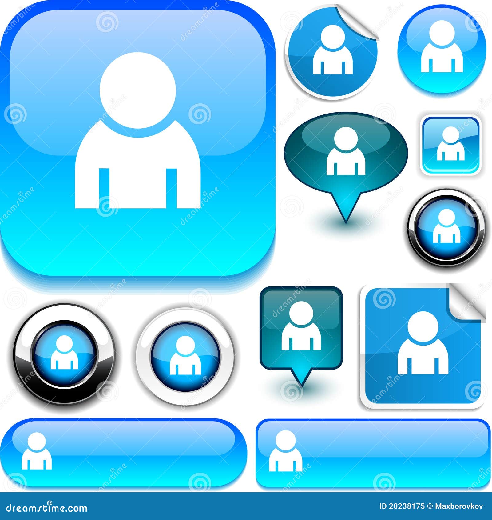 Person blue signs. stock vector. Illustration of modern - 20238175