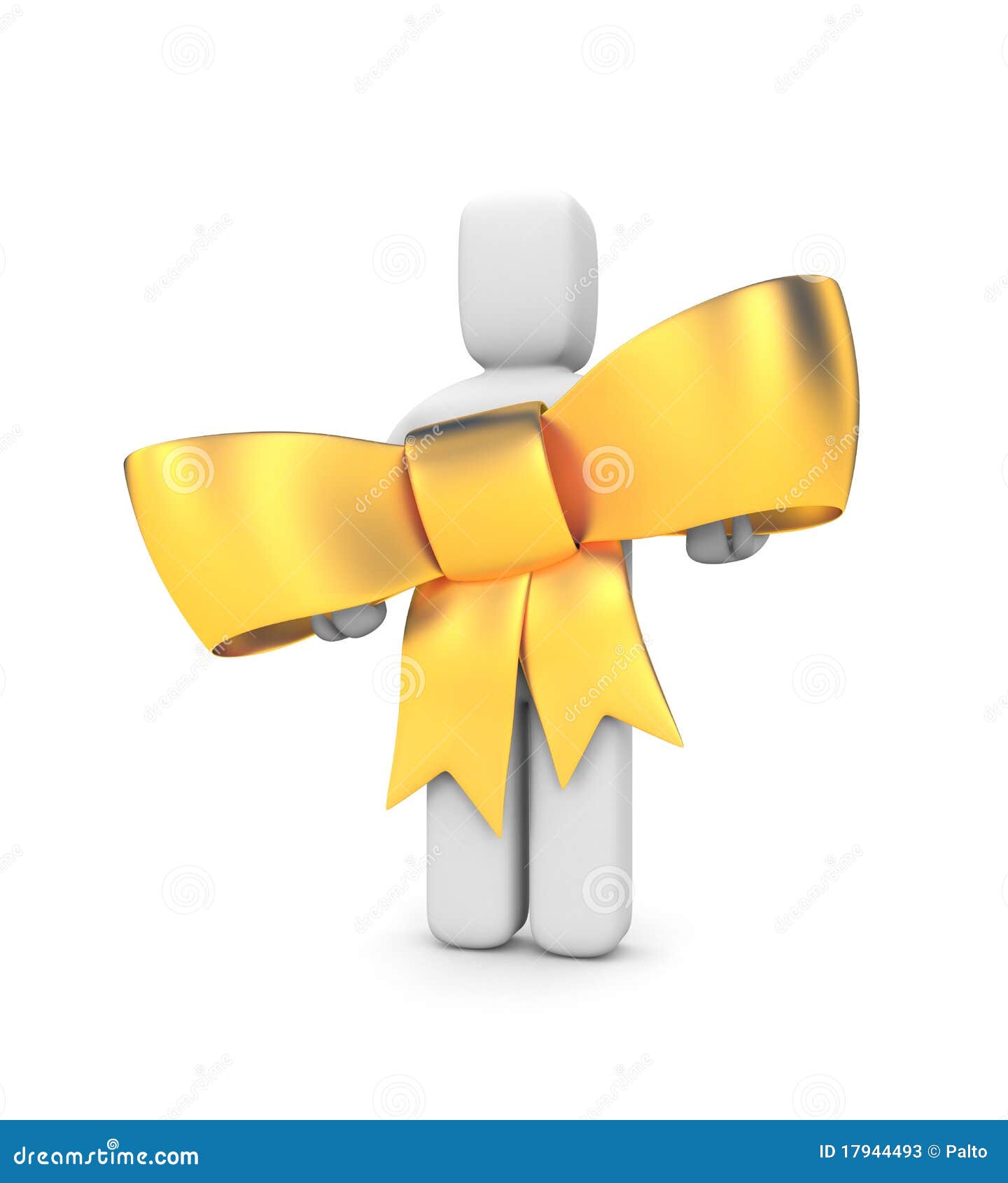 Person with bow stock illustration. Illustration of gift - 17944493