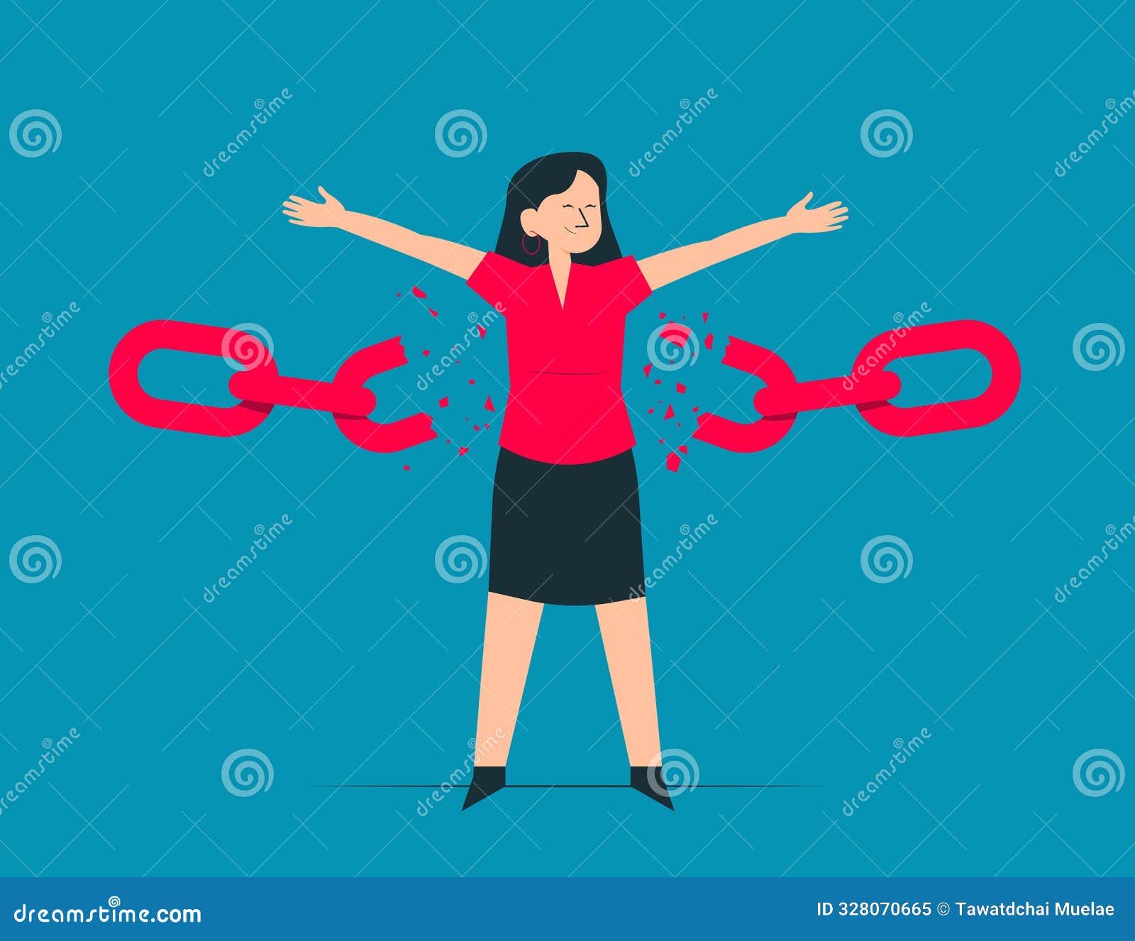 Person Breaking Through Wall And Looking From Hole, Vector Cartoon ...