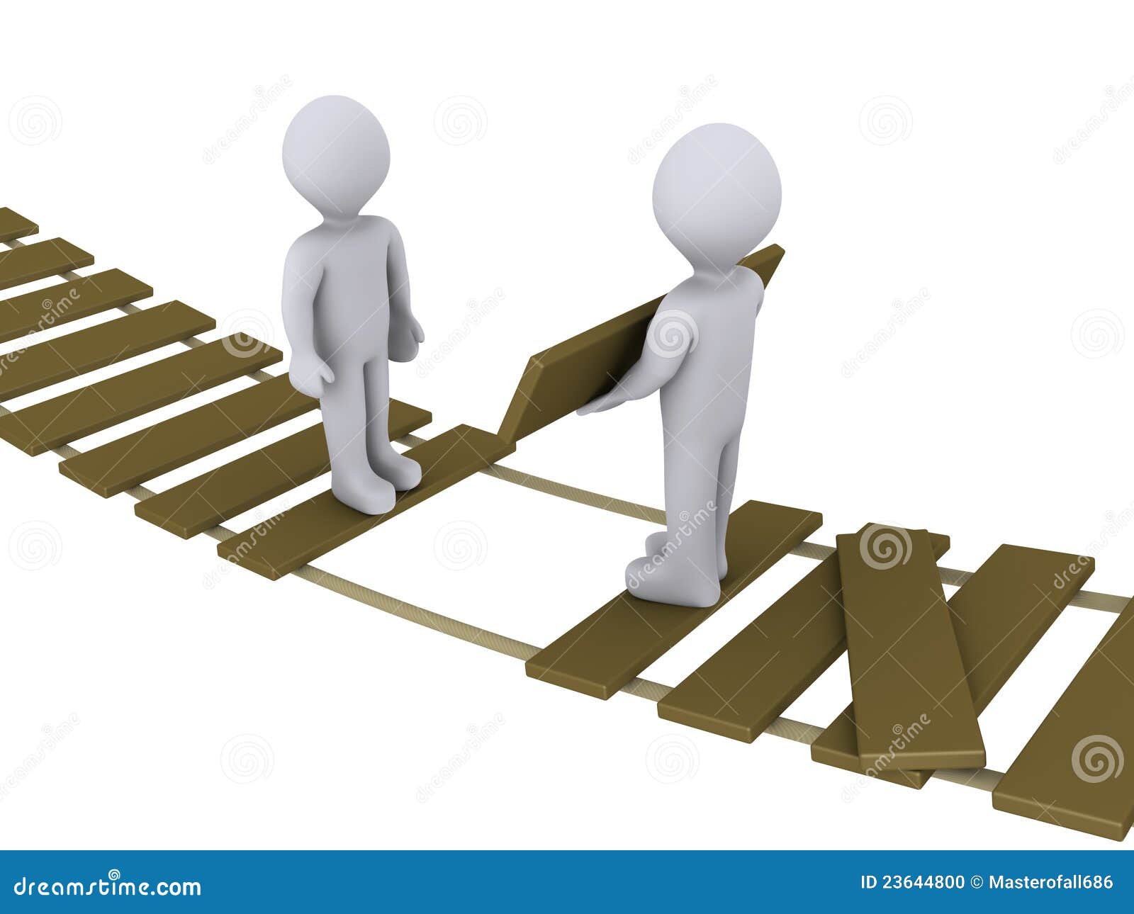 Person On Bridge Helping Another Stock Photo | CartoonDealer.com #23644800