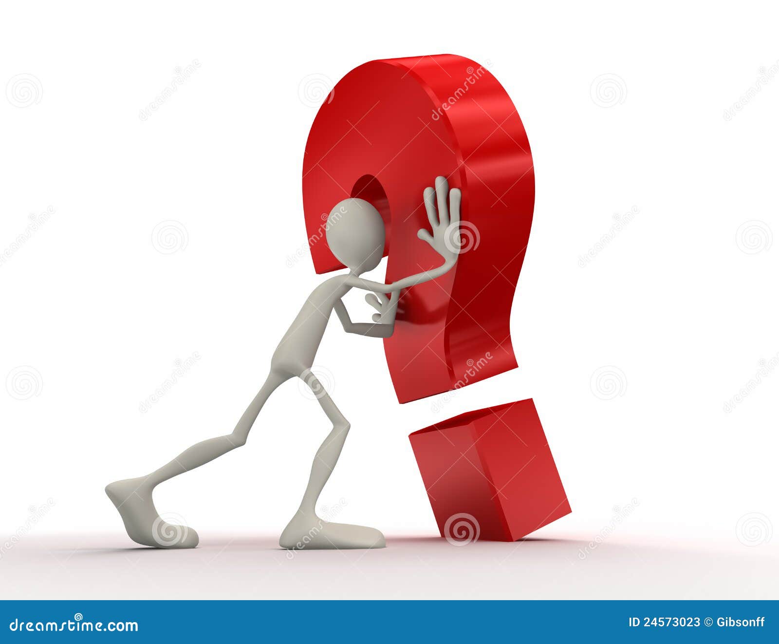 Person Brings Up a Question Stock Illustration - Illustration of ...