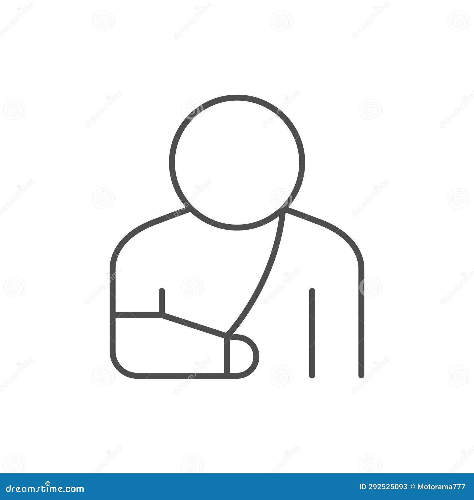 Person with Broken Hand Icon Stock Vector - Illustration of line, hand ...