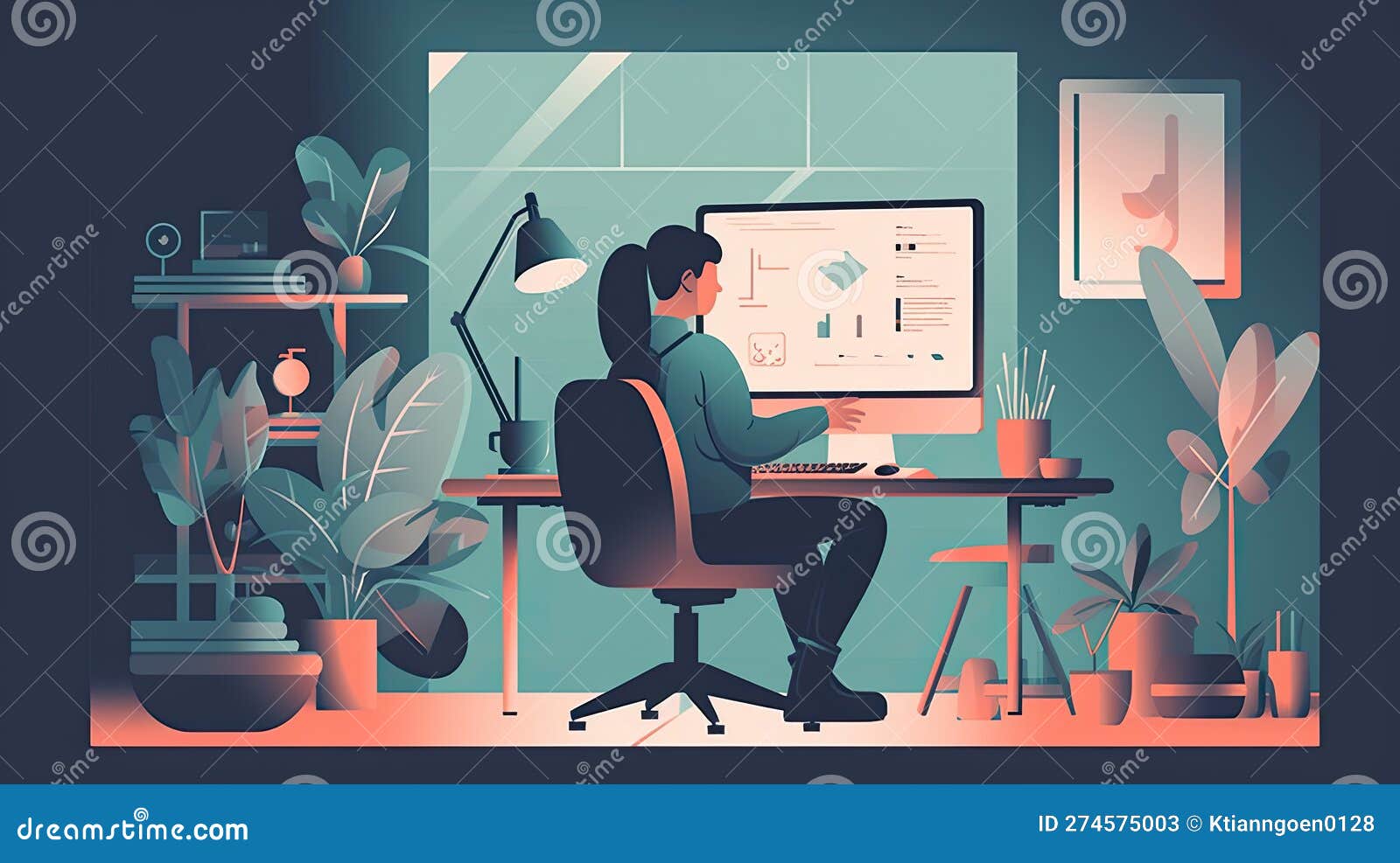A Person Browsing Products on a Computer Device while Sitting at a Desk ...