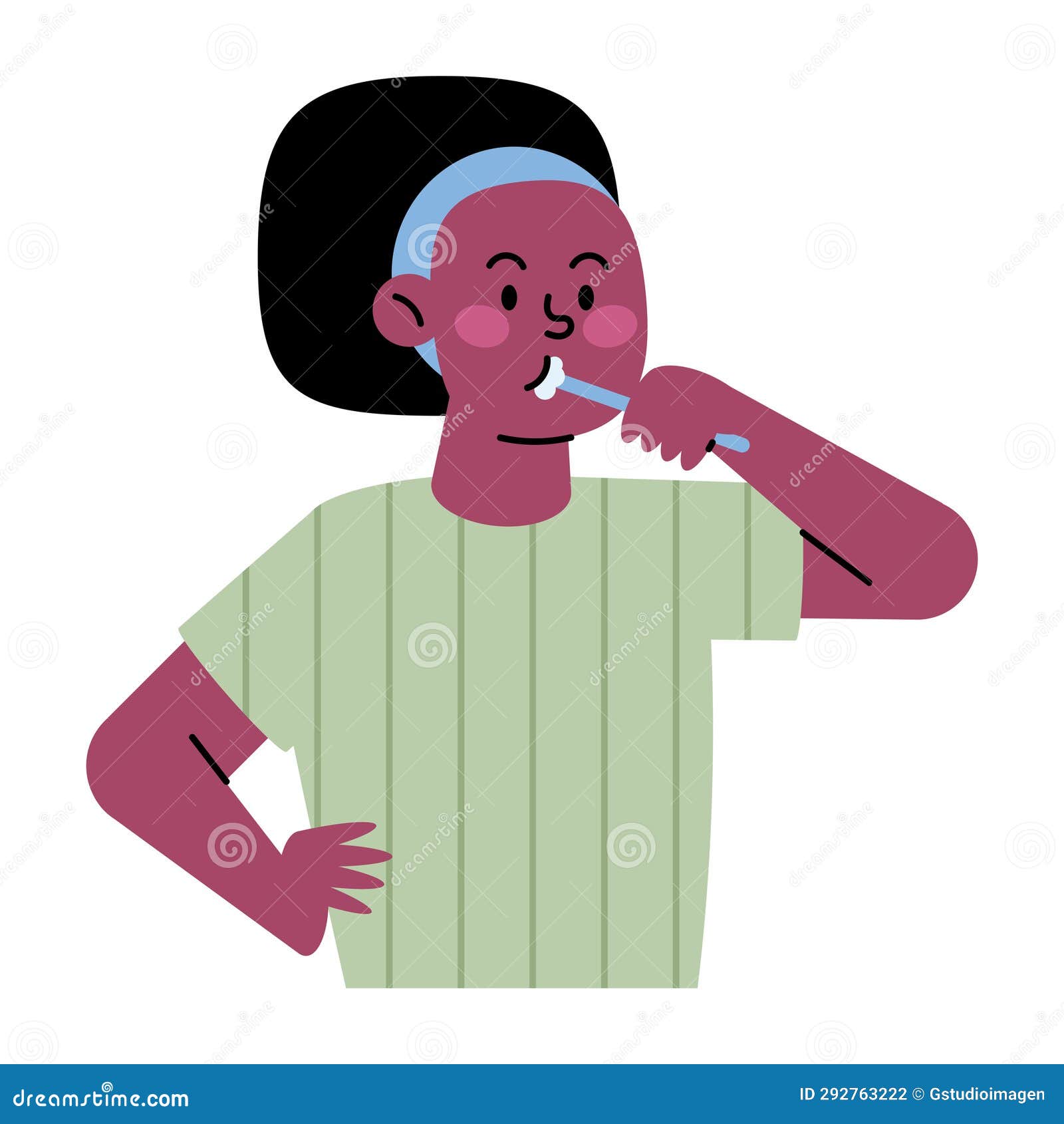 Person Brushing Teeth Design Stock Illustration - Illustration of oral ...