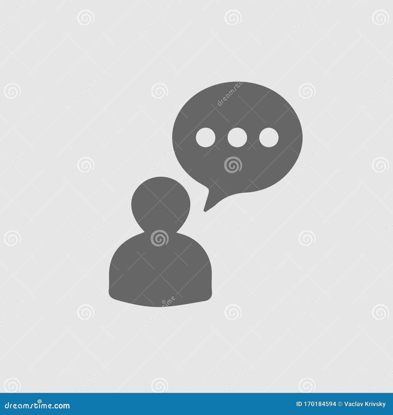 Person and Bubble Vector Icon Eps 10. Stock Vector - Illustration of ...