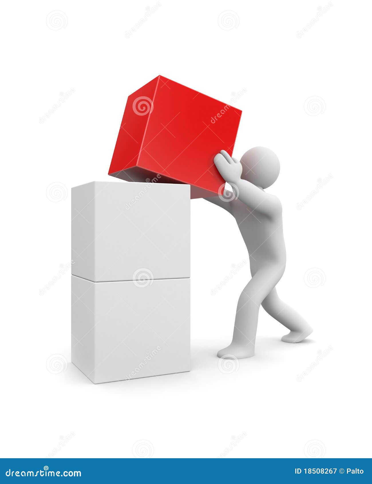 Person build wall stock illustration. Illustration of isolated - 18508267