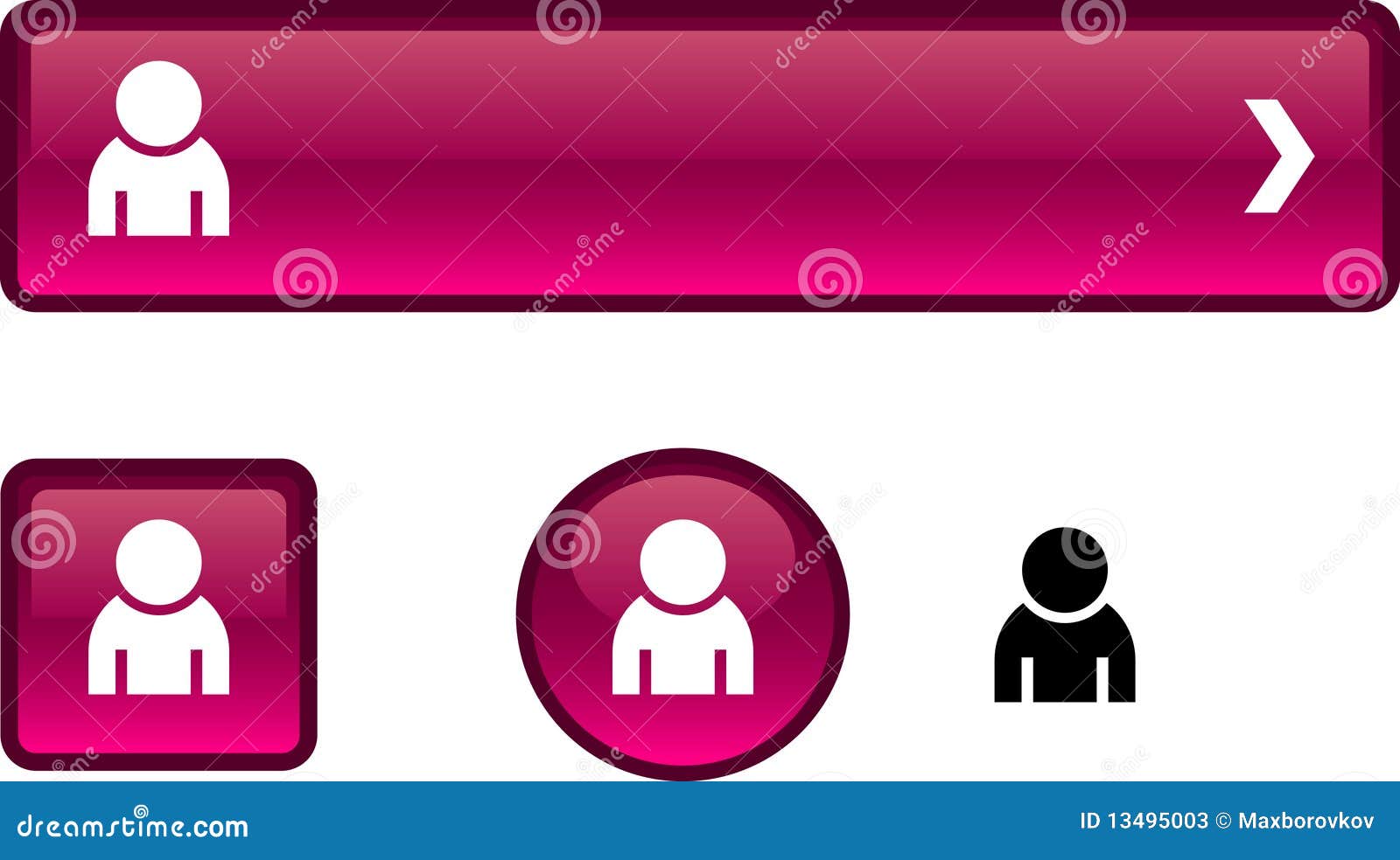 Person button set. stock vector. Illustration of shiny - 13495003