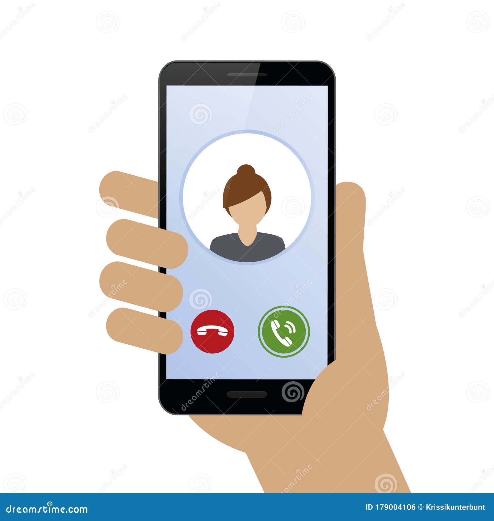 Person Calling with Smartphone Avatar Stock Vector - Illustration of ...