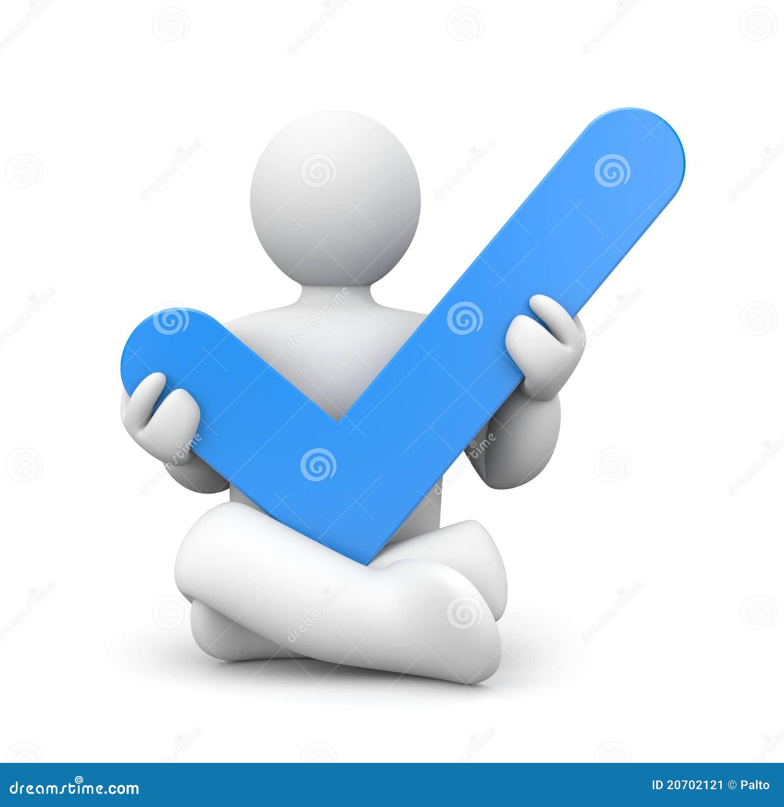 Person with check symbol stock illustration. Illustration of report ...
