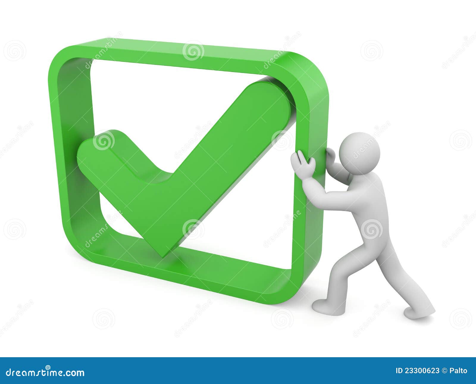 Person with check symbol stock illustration. Illustration of agree ...