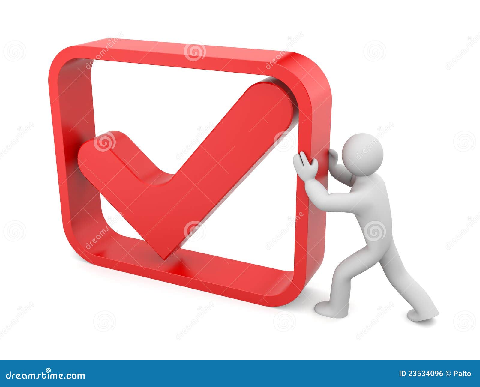 Person with check symbol stock illustration. Illustration of female ...