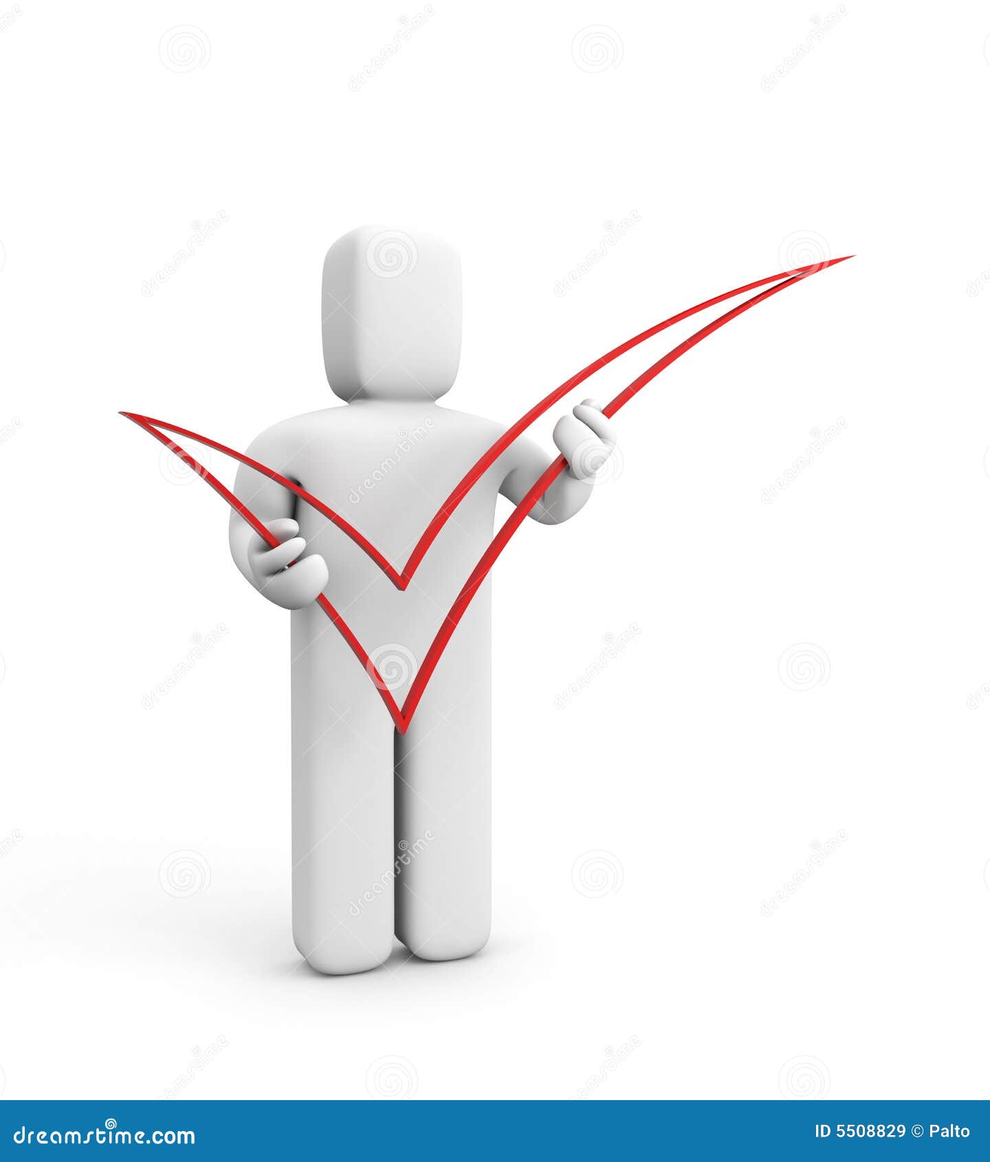 Person and check symbol stock illustration. Illustration of strong ...