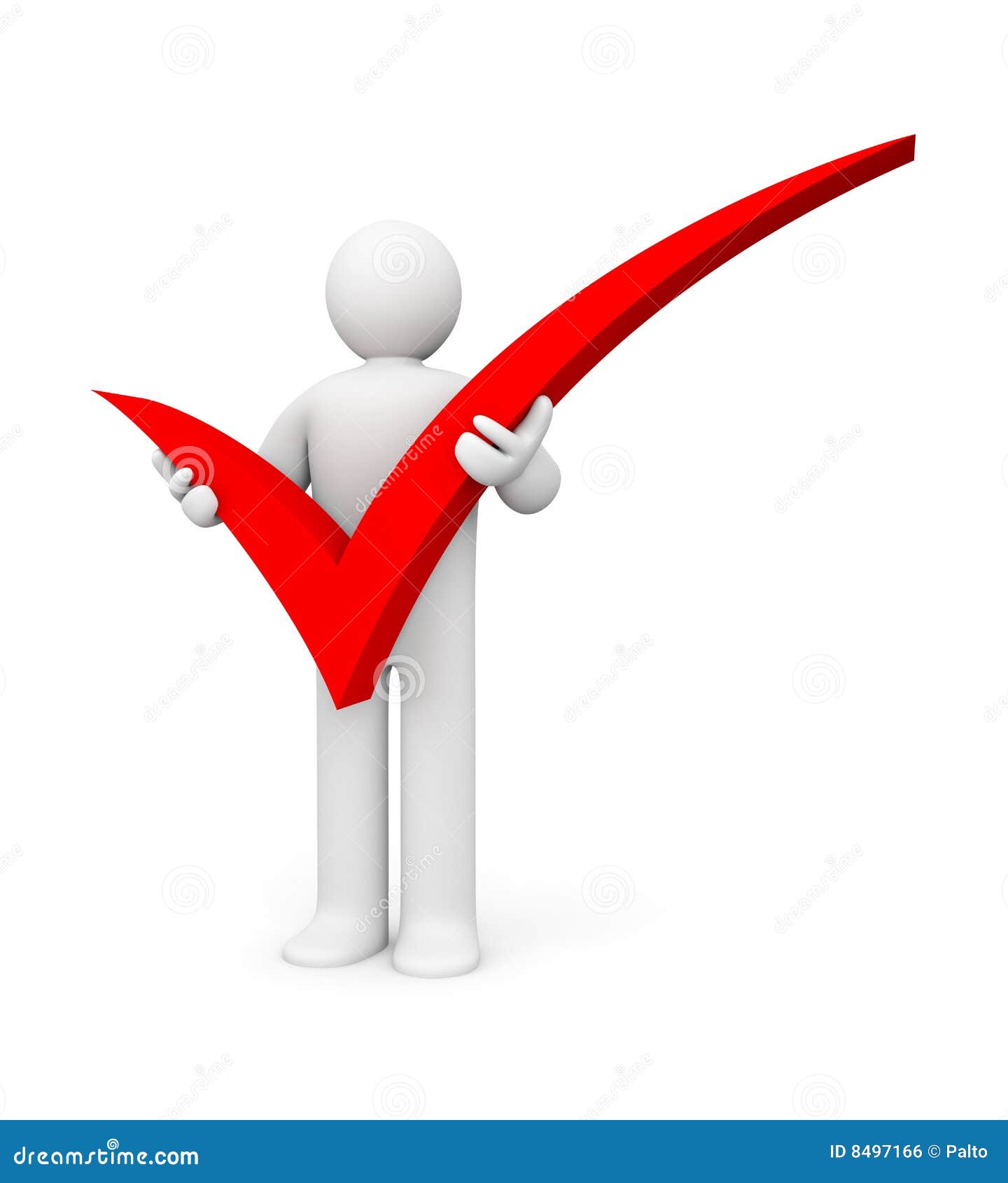 Person And Check Symbol Picture. Image: 8497166