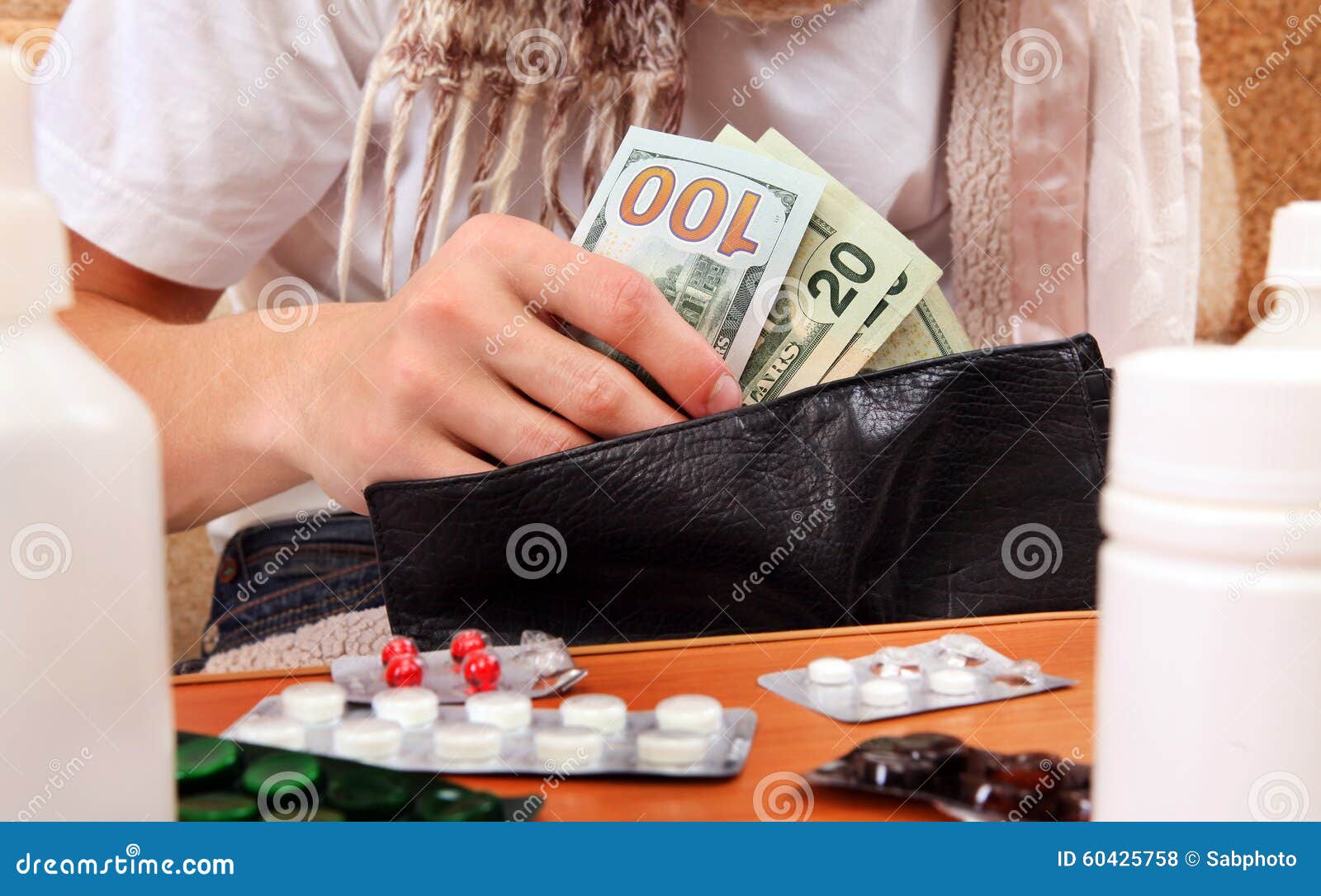 Person check the Wallet stock photo. Image of banknote - 60425758