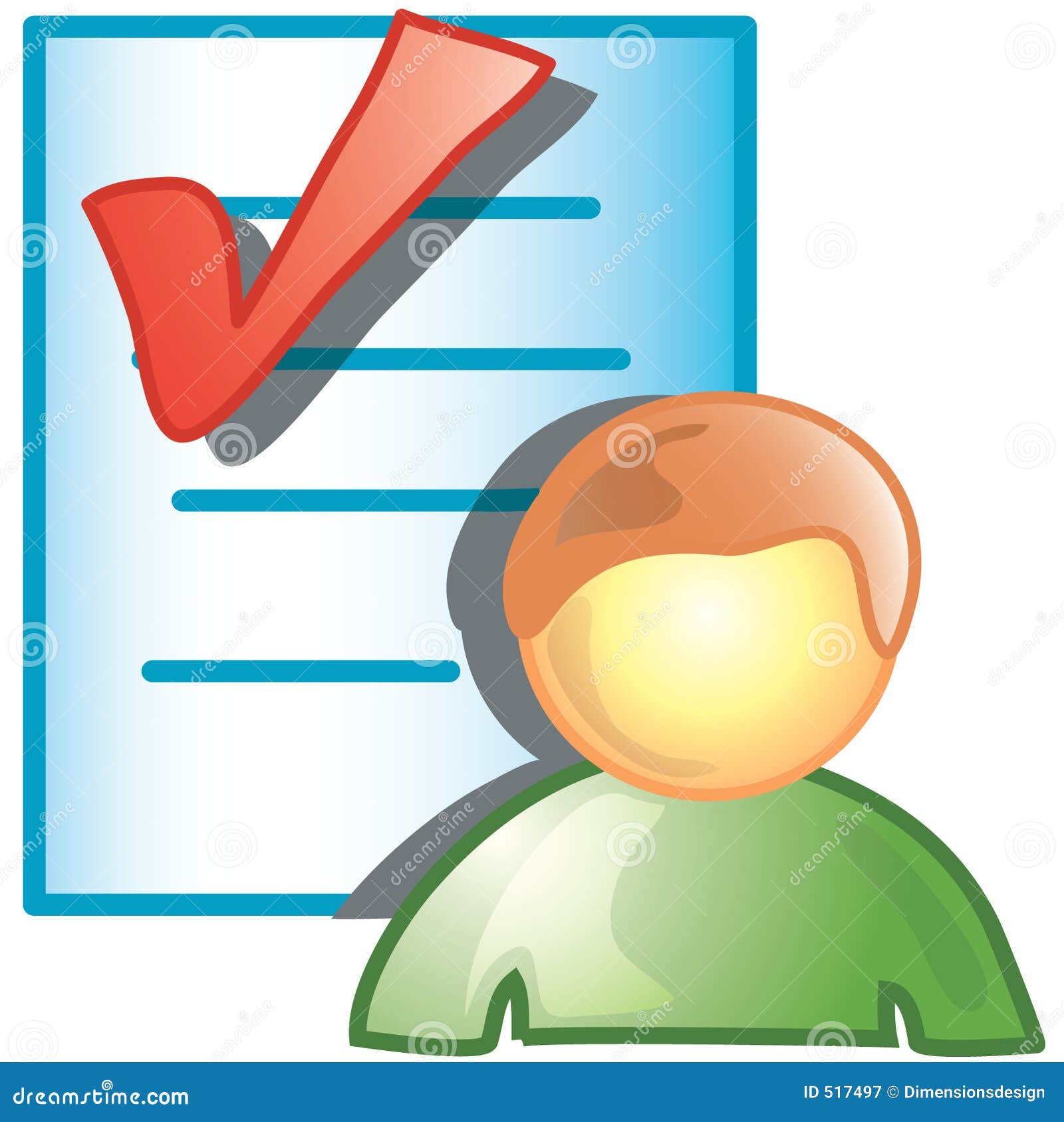 Person Checking Icon Royalty Free Stock Photography - Image: 517497