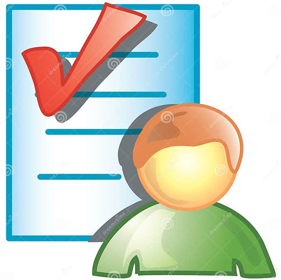 Person checking icon stock vector. Illustration of bullet - 517497