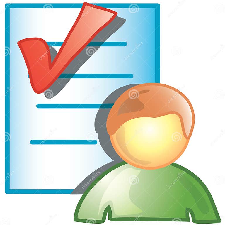Person checking icon stock vector. Illustration of bullet - 517497