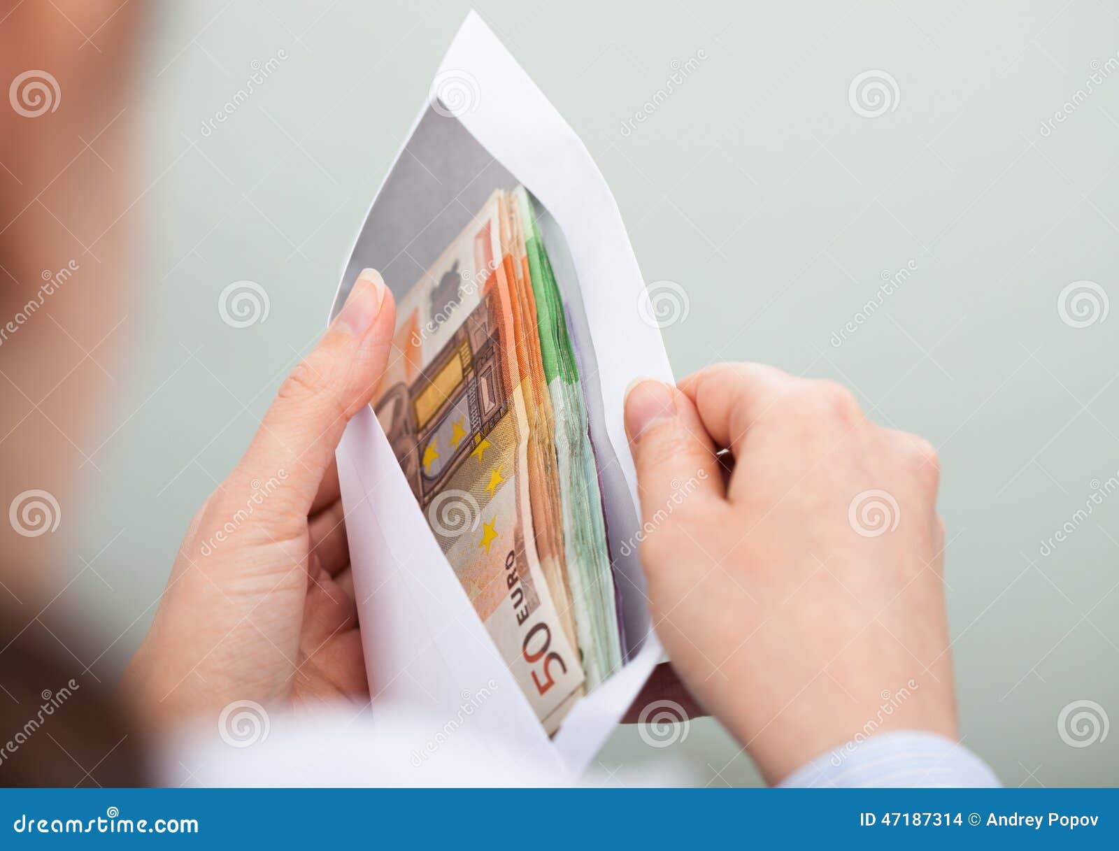 Person Checking Out Envelope with Cash Stock Photo - Image of hand ...