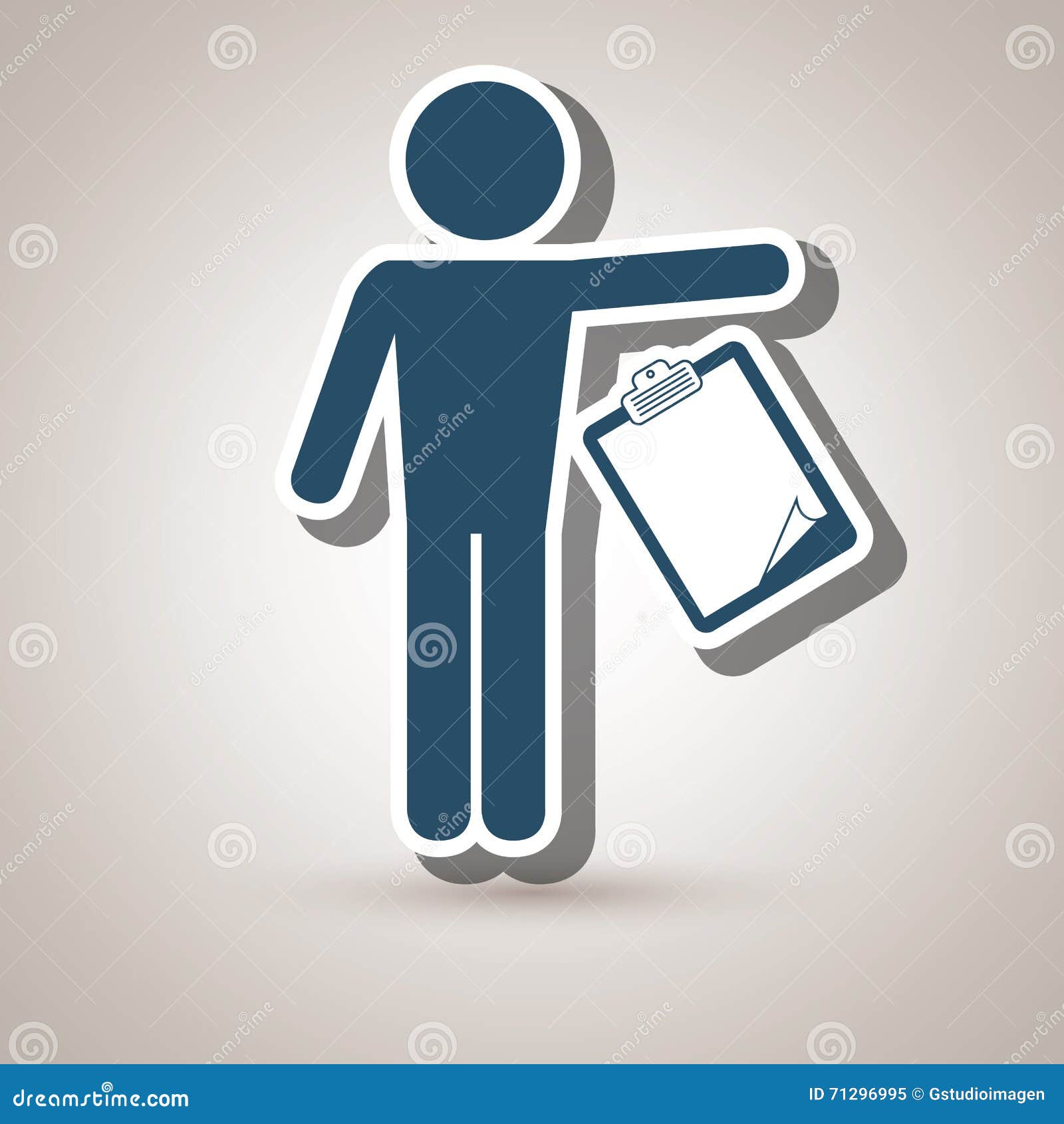 Person with Checklist Design Stock Illustration - Illustration of ...