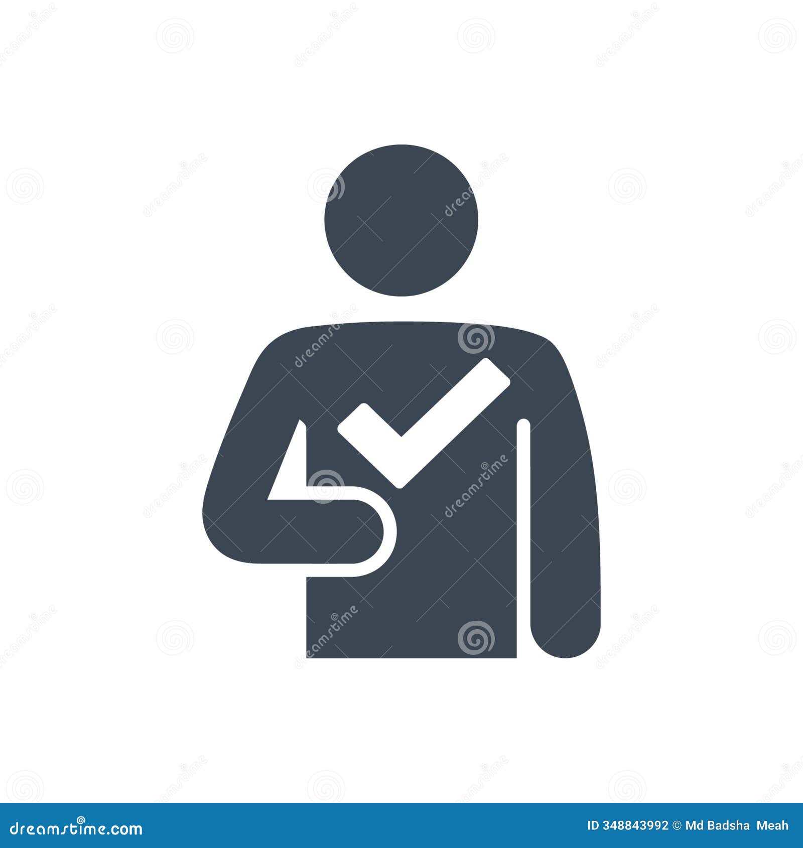 Person And Checkmark On Mobile Phone Icon Vector, Line Outline ...