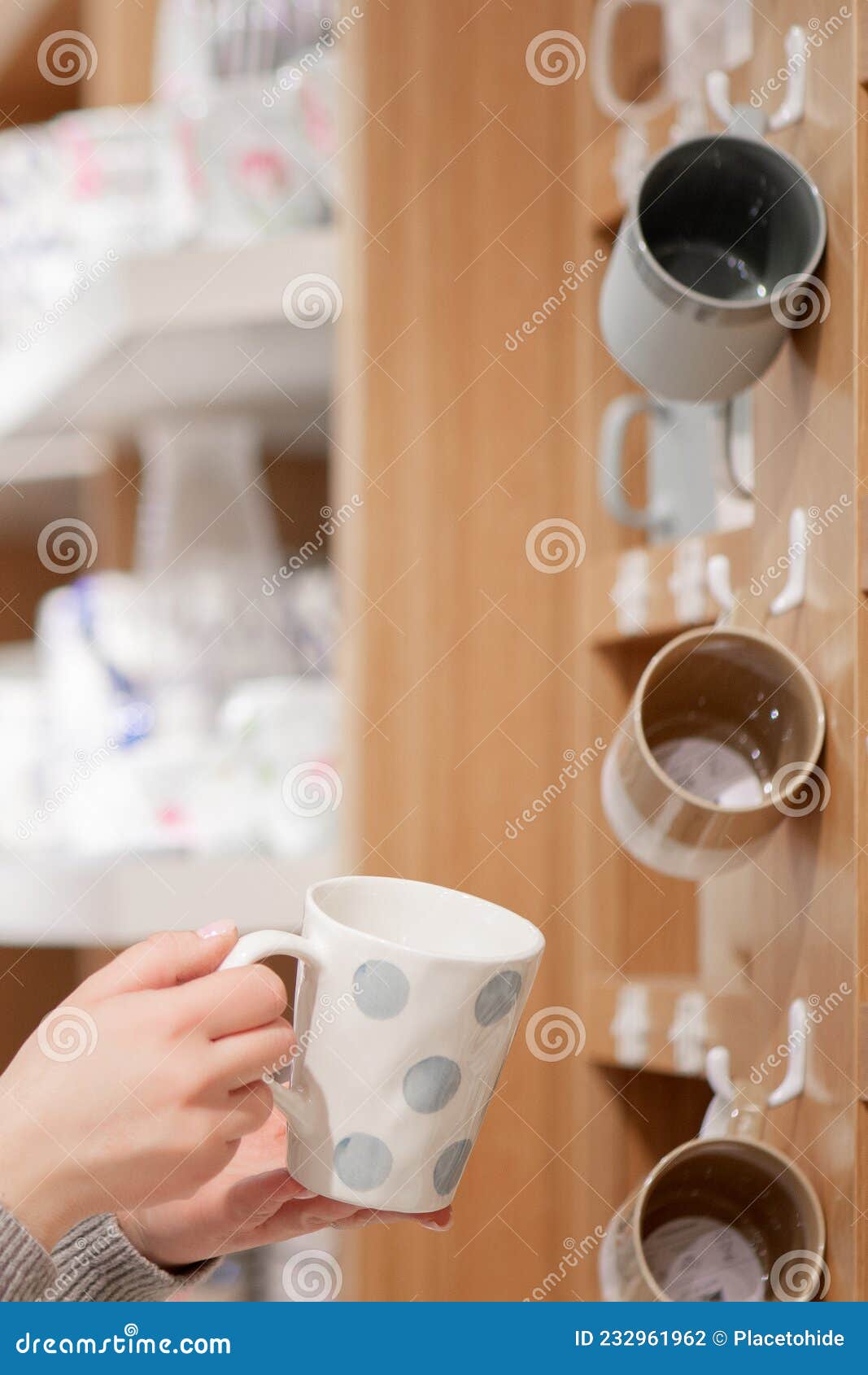 Person Choosing New Kitchenware in the Shopping Mall Stock Photo ...