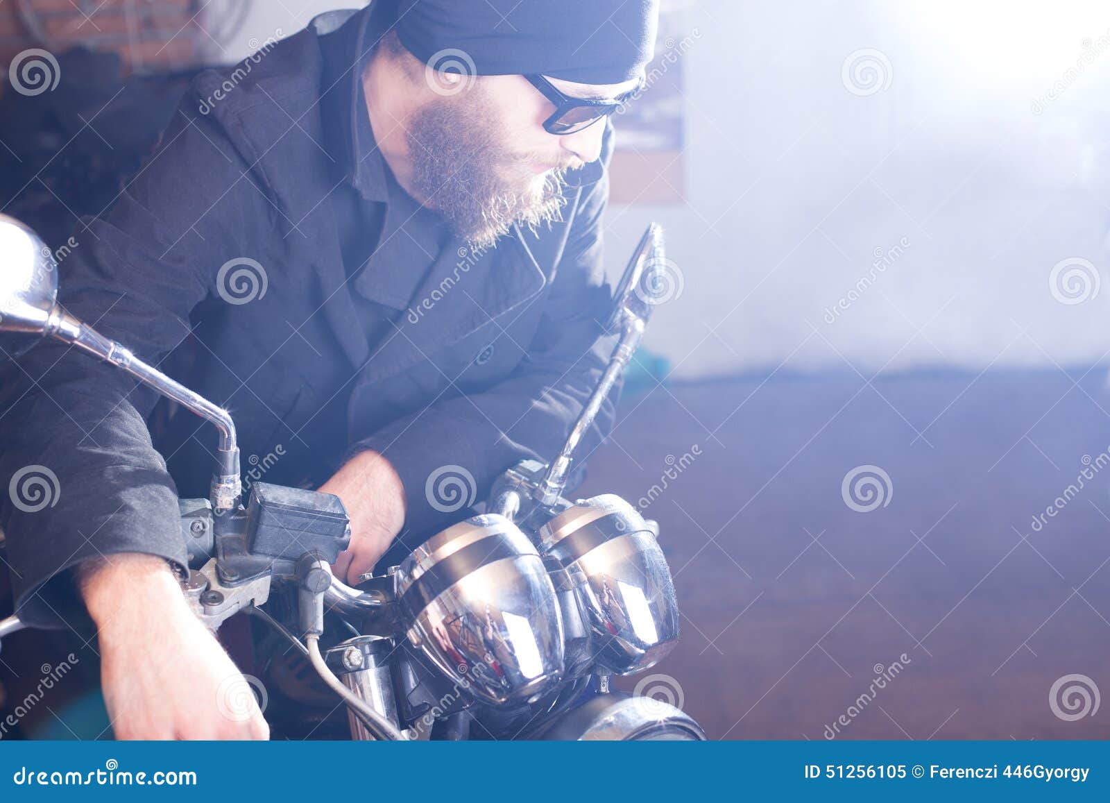 Person with chopper stock image. Image of motorcycle - 51256105