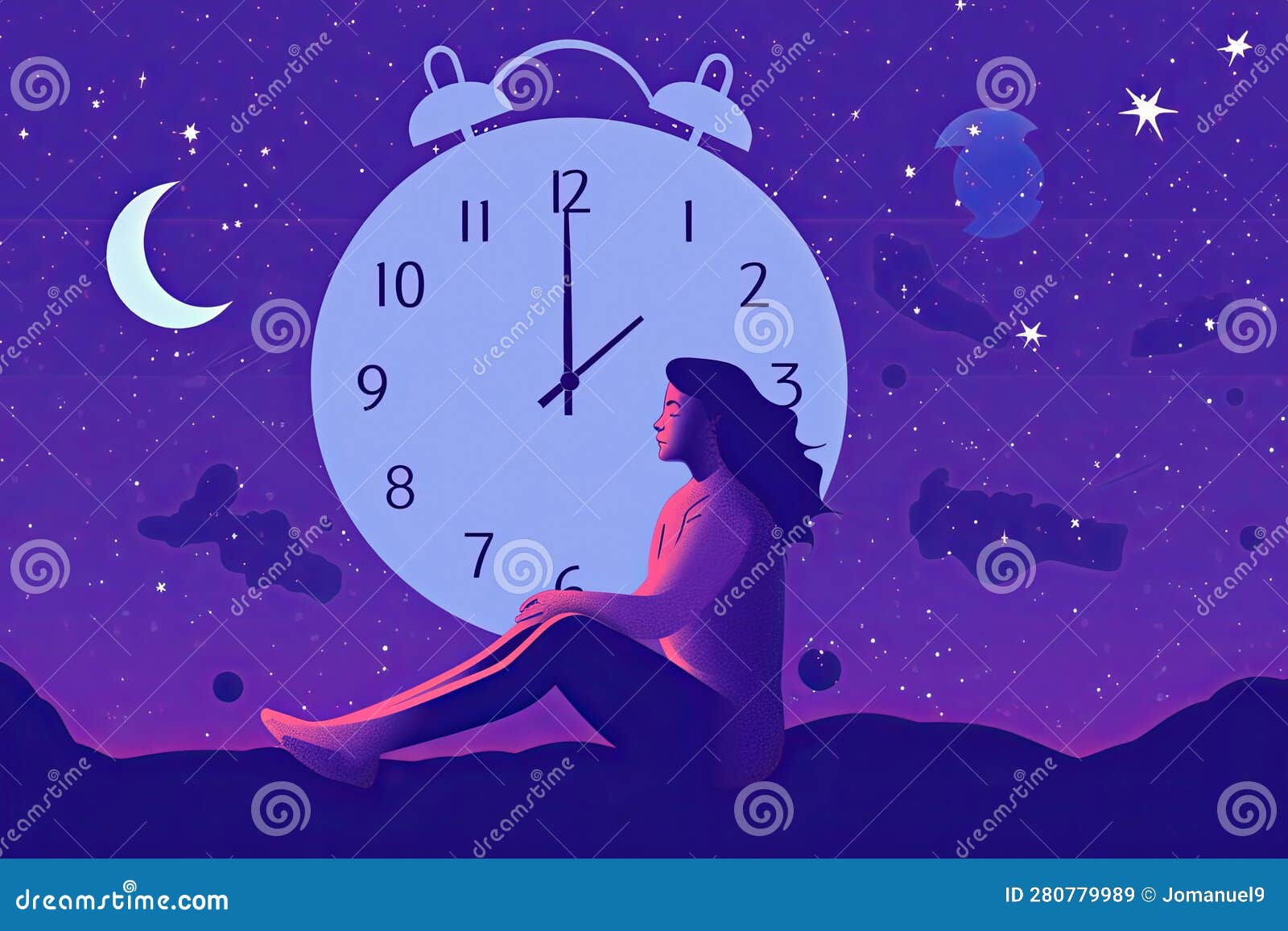 Person with Chronic Insomnia and Sleep Cycle Disruption, Generative AI ...