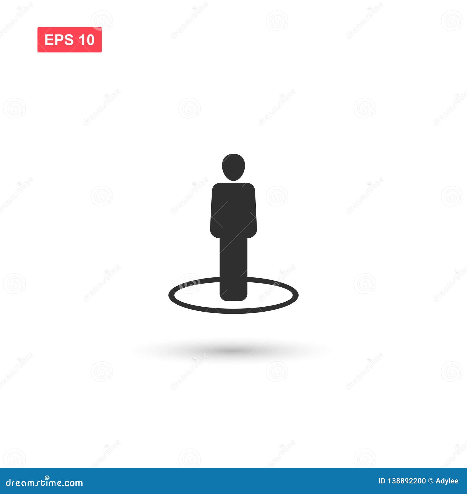 Person with Circle Icon Vector Isolated 7 Stock Vector - Illustration ...