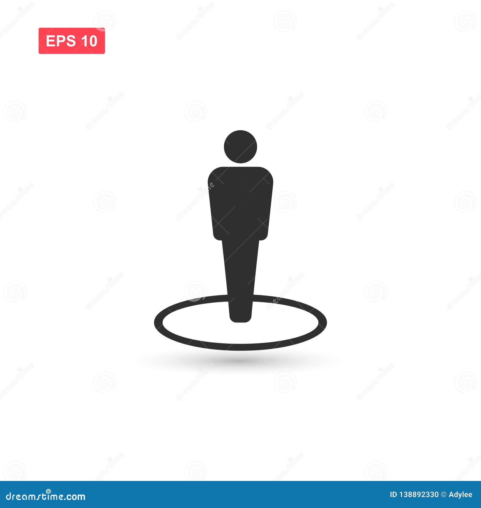 Person with Circle Icon Vector Isolated 2 Stock Vector - Illustration ...
