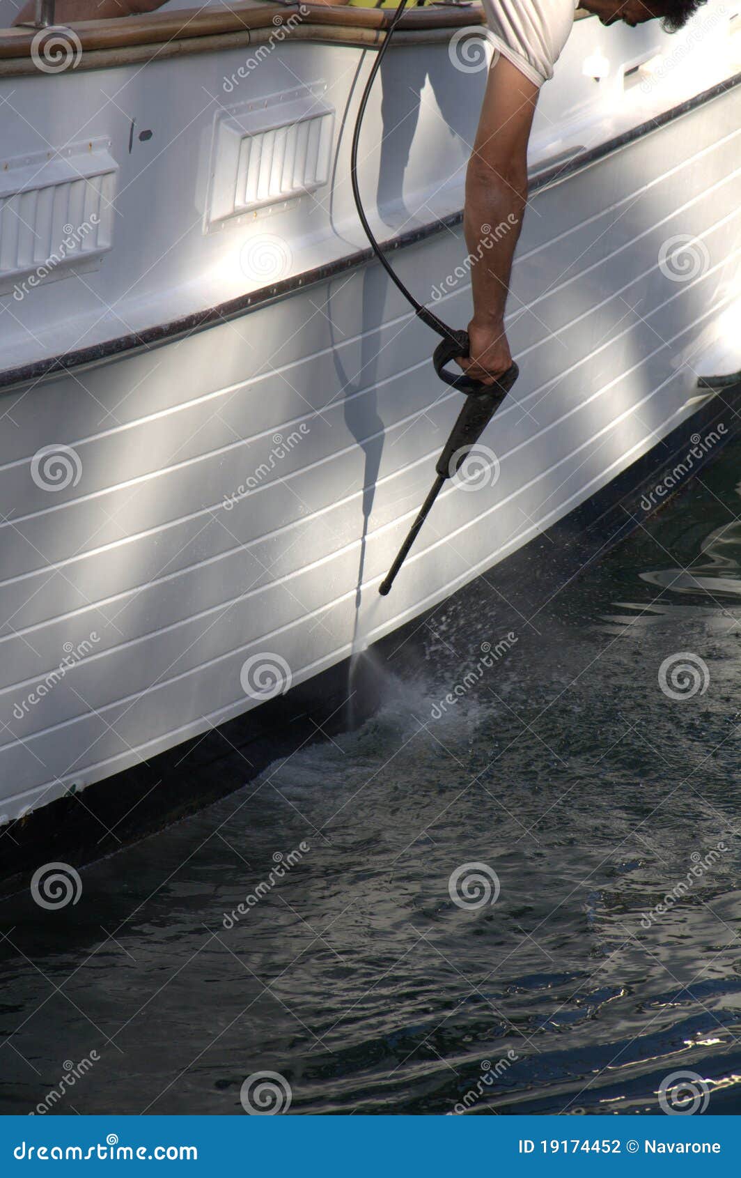 Person cleaning boat stock photo. Image of cleans, male - 19174452