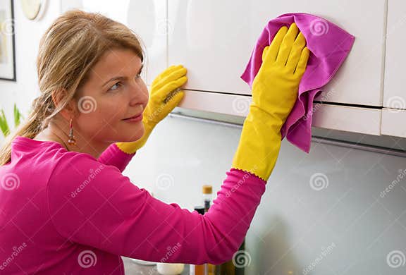 Person Cleaning and Dusting Stock Image - Image of girl, household ...
