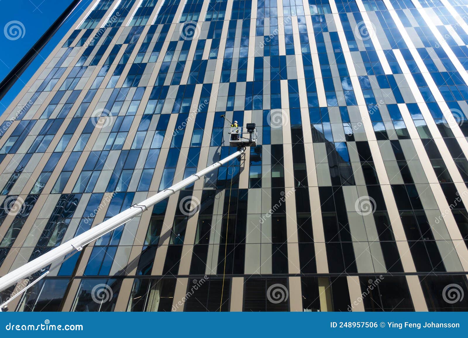 Window cleaning stock photo. Image of risk, high, modern - 248957506