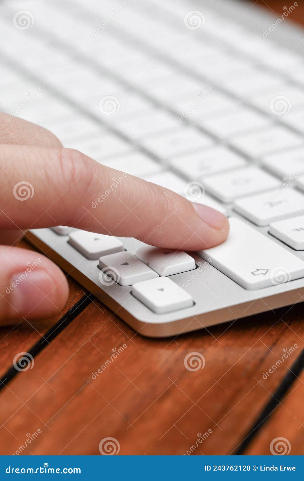 A Person Clicking Button on Computer Keyboard Stock Photo - Image of ...